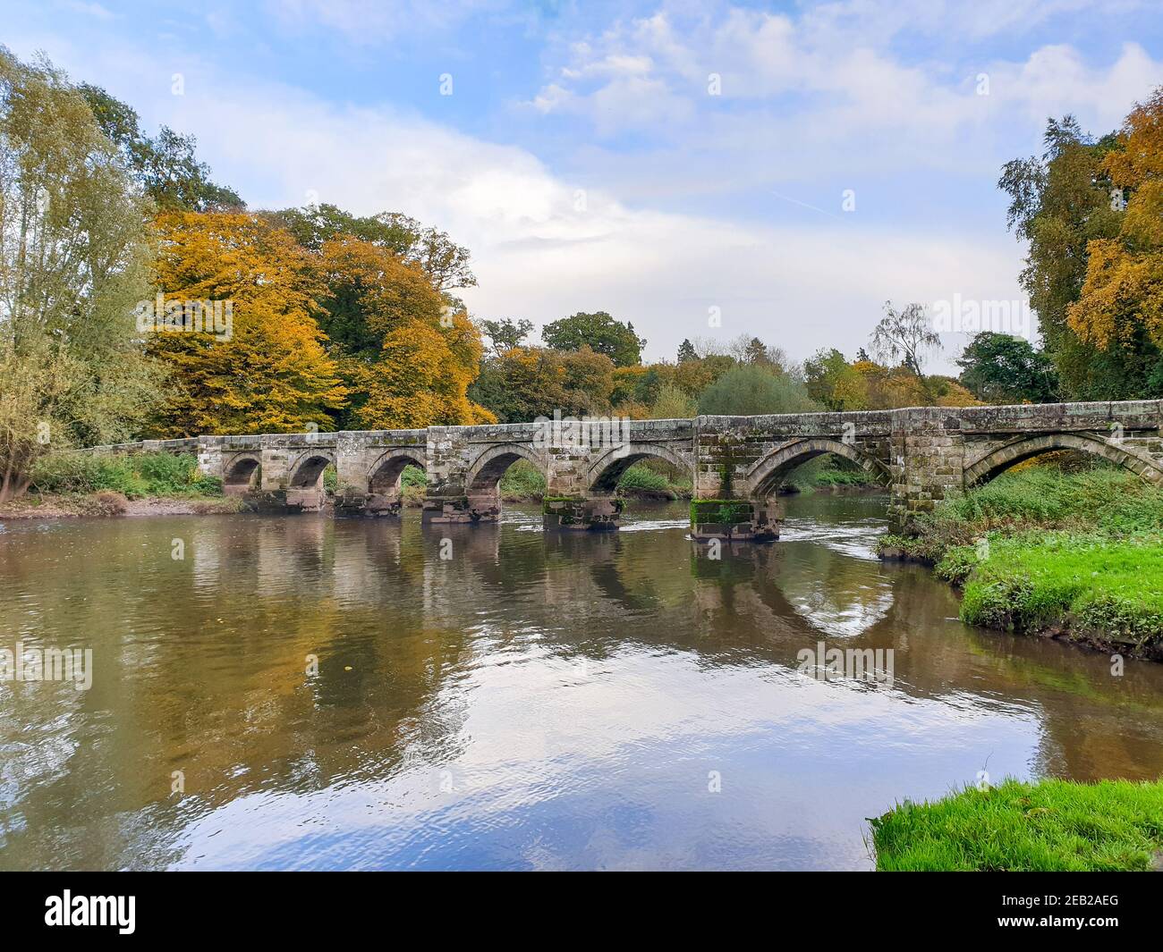Essex Bridge in Autumn, Staffordshire Great Haywood, Stafford, black ...