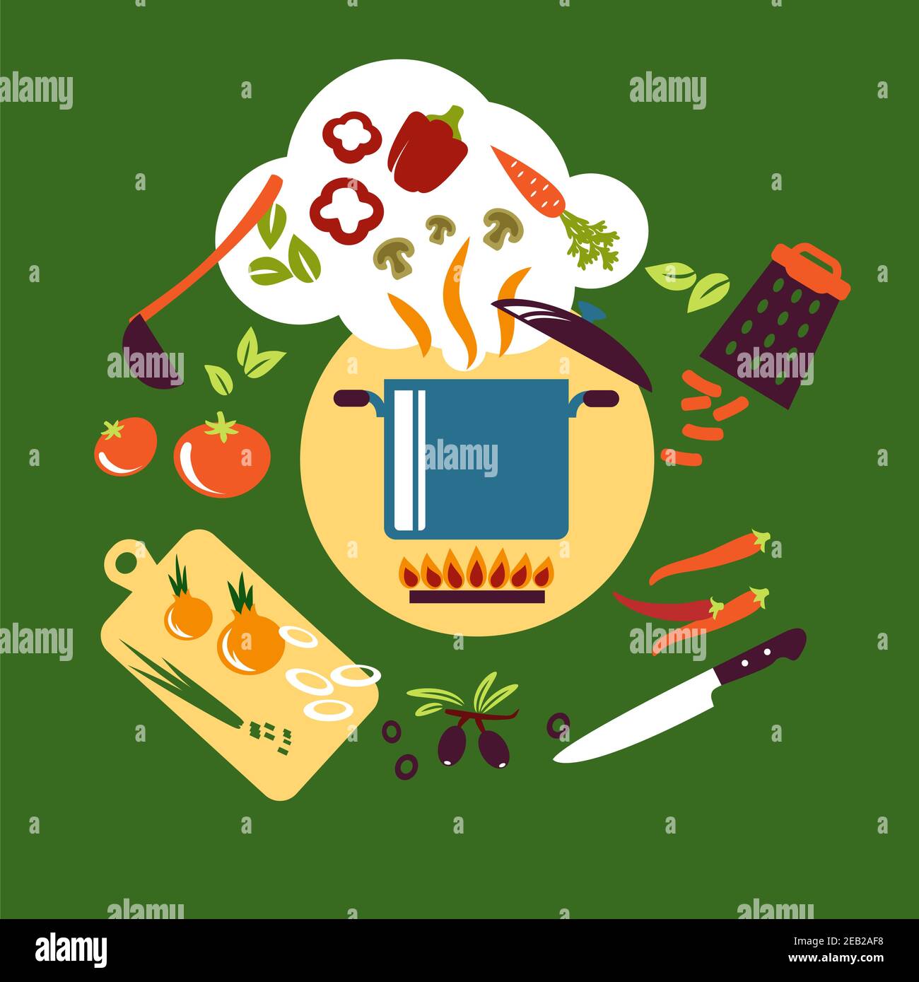 Chopping tomatoes Stock Vector Images - Alamy