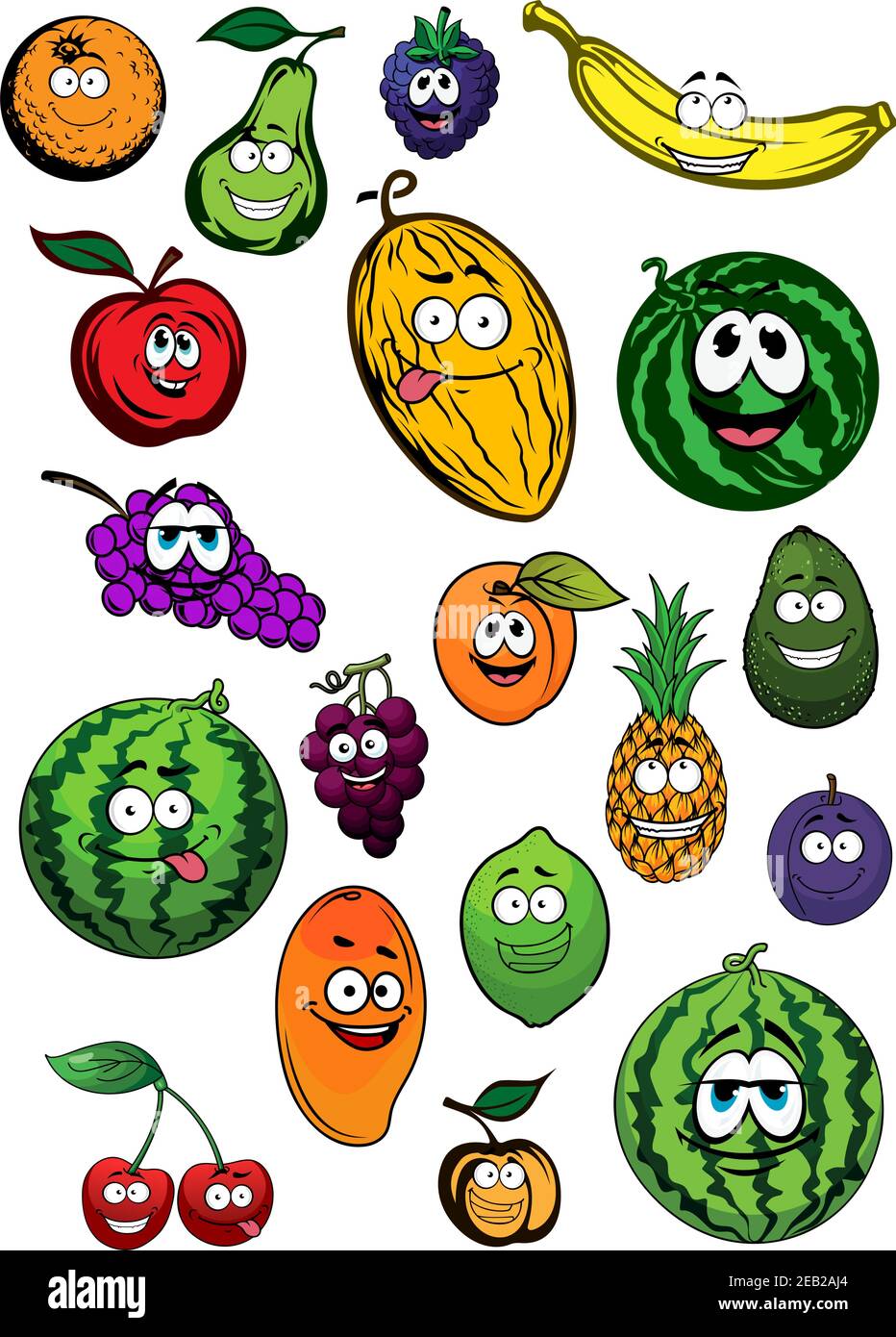 Cheerful cartoon grape character Cut Out Stock Images & Pictures - Alamy
