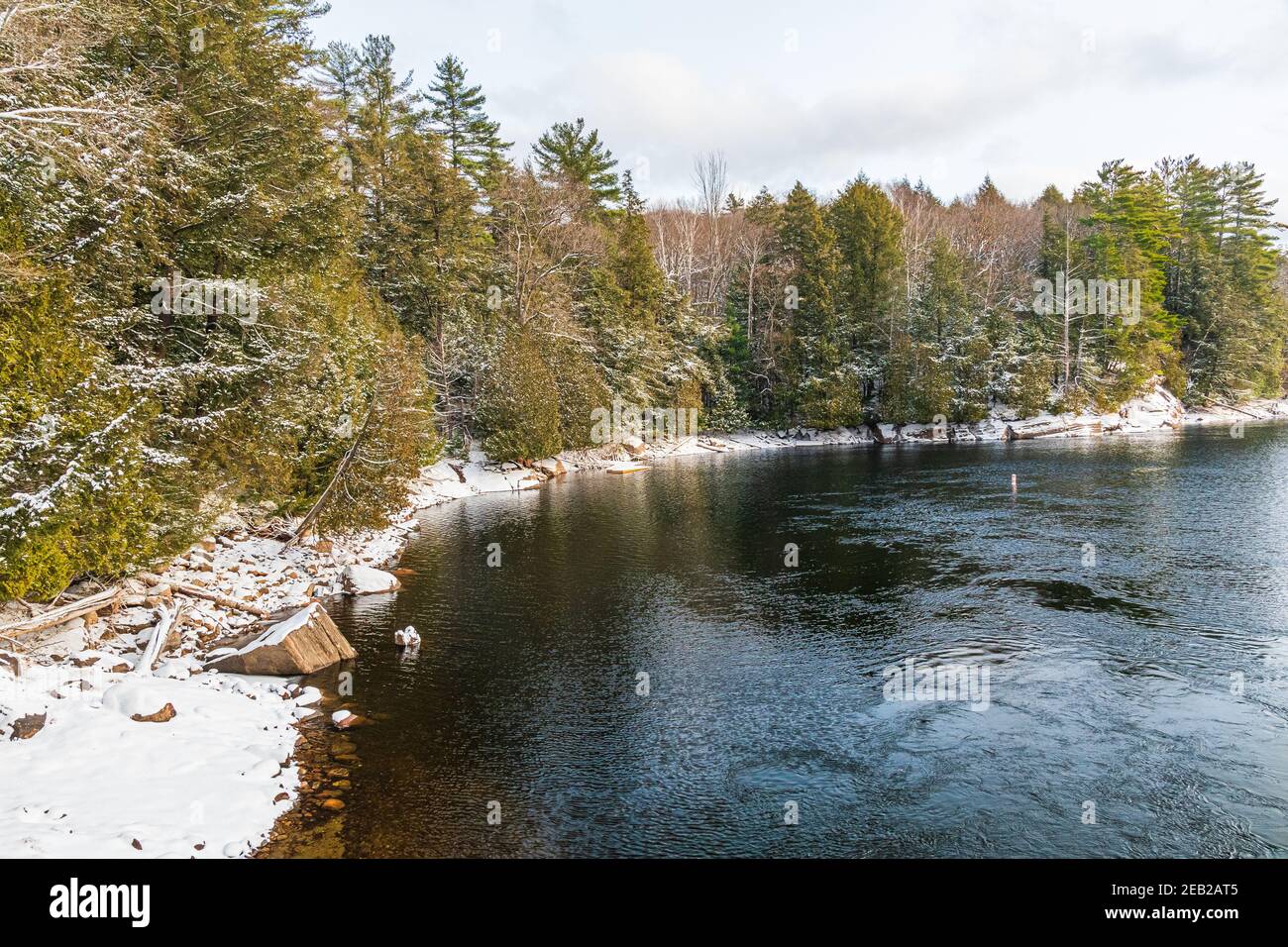 Hawk Lake Log Chute Algonquin Highlands Haliburton County Ontario ...