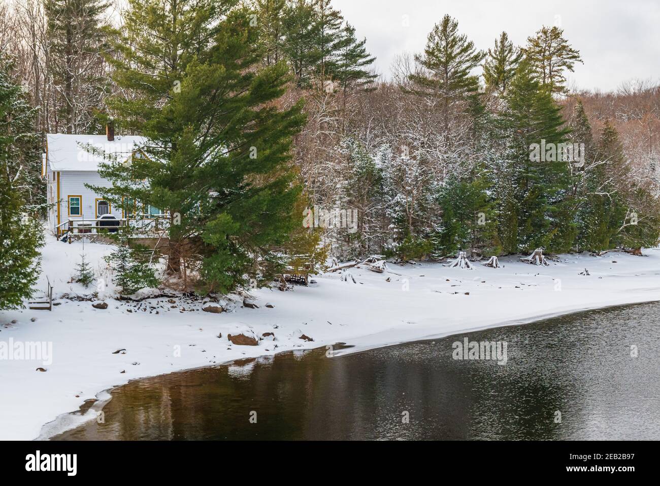 Hawk Lake Log Chute Algonquin Highlands Haliburton County Ontario ...