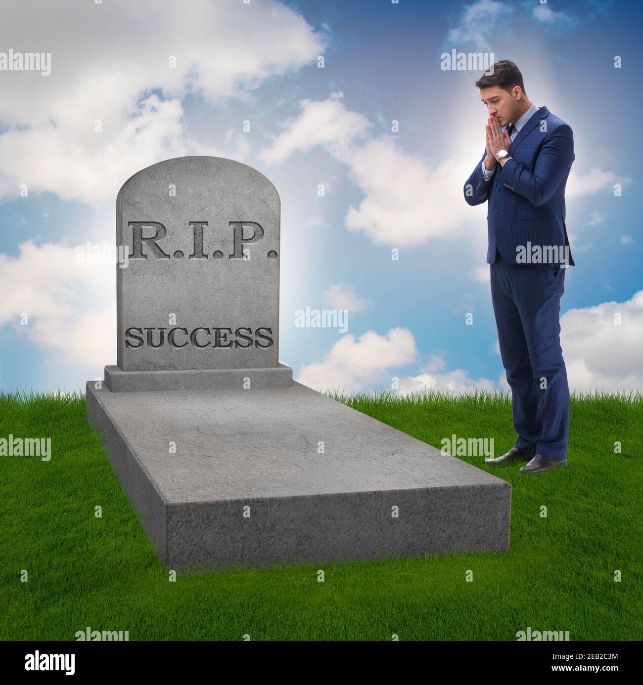 The businessman mourning the death of success Stock Photo - Alamy