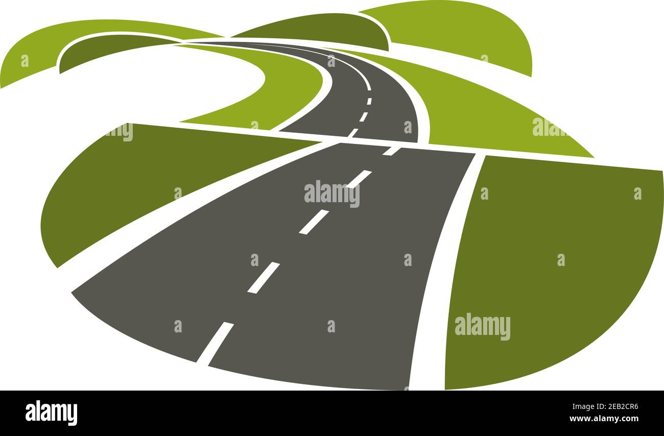 Hilly Road Clipart