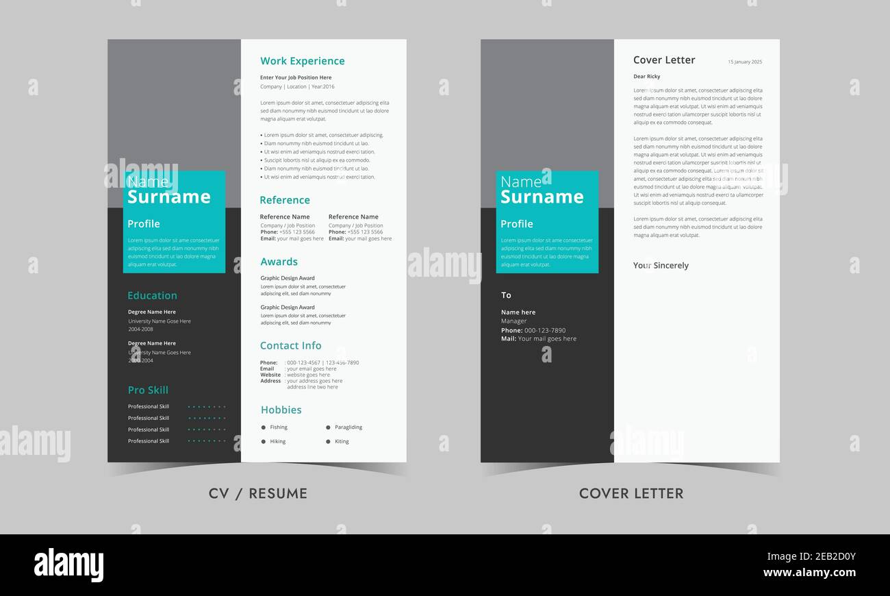 Creative resume template hi-res stock photography and images - Alamy