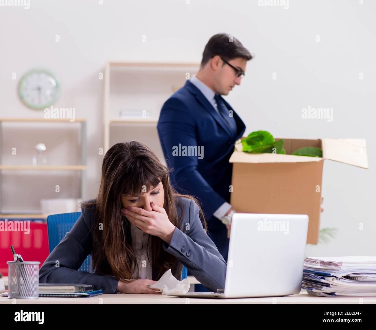 The person being fired from his work Stock Photo - Alamy