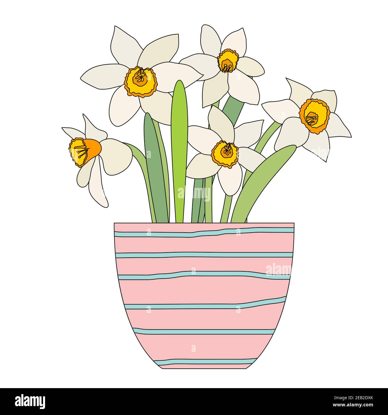 Spring flowers in border Stock Vector Images - Alamy