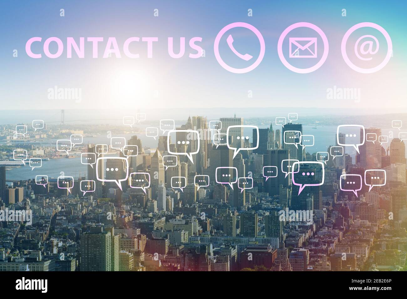 Communication concept with the key contact means Stock Photo - Alamy