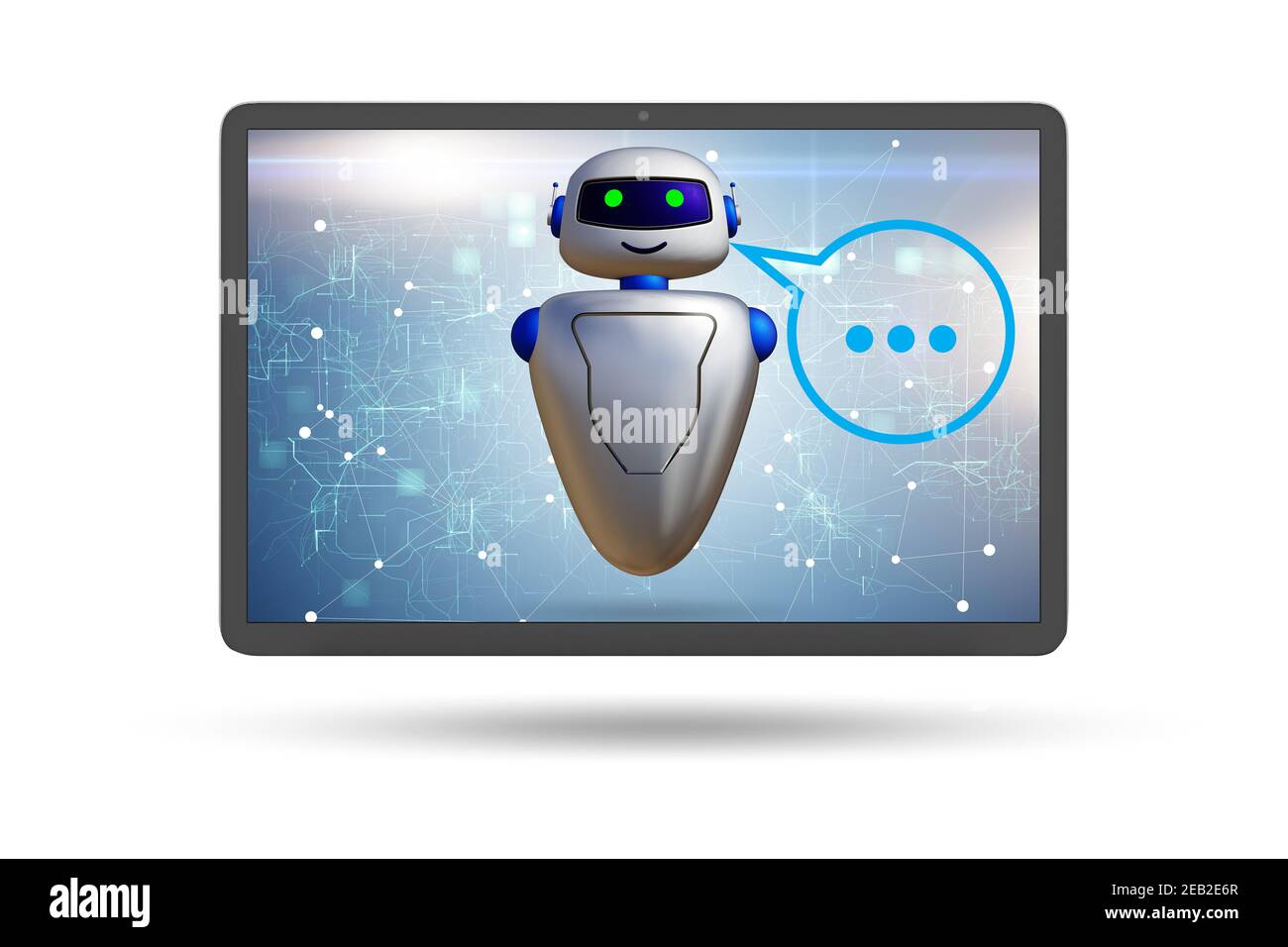 Concept of the chat bot - 3d rendering Stock Photo - Alamy
