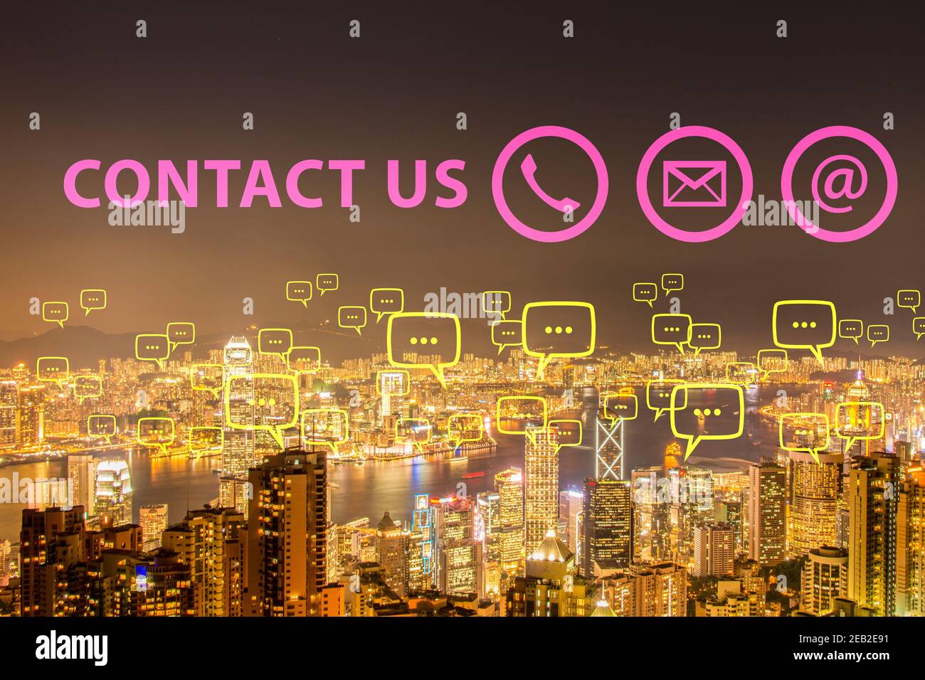 Communication concept with the key contact means Stock Photo - Alamy