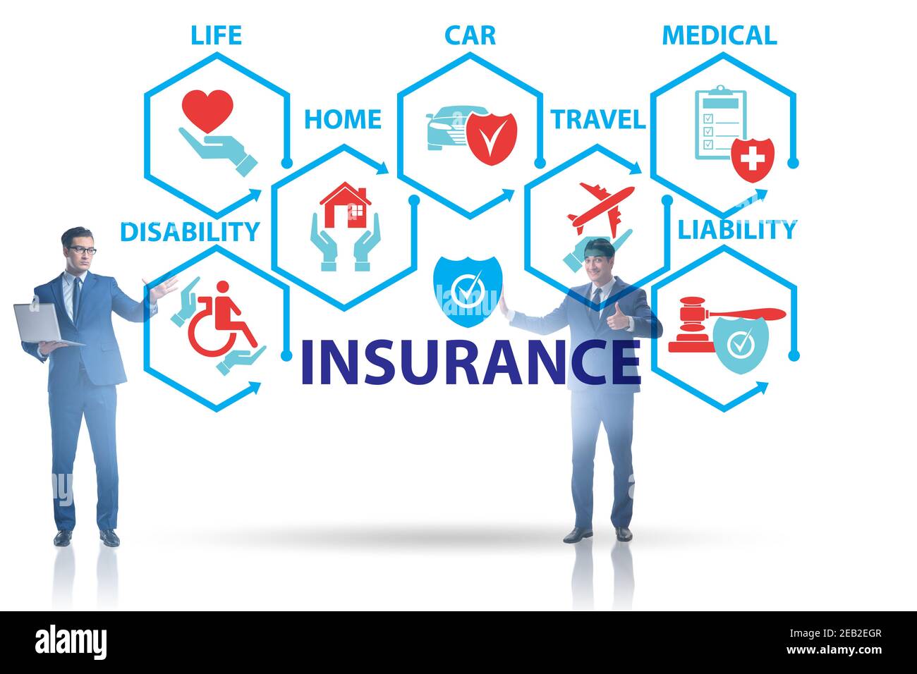 Concept of the various types of insurance Stock Photo - Alamy