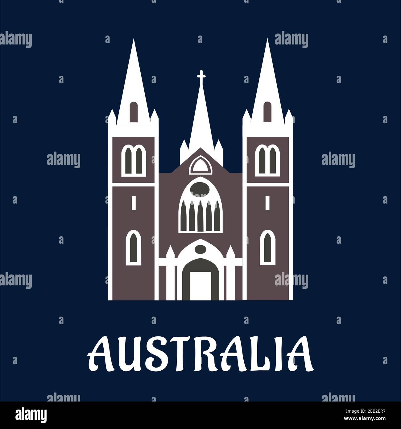 Australian gothic architecture Stock Vector Images - Alamy