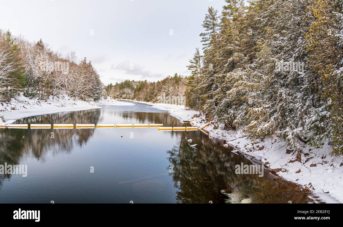 Hawk Lake Log Chute Algonquin Highlands Haliburton County Ontario ...