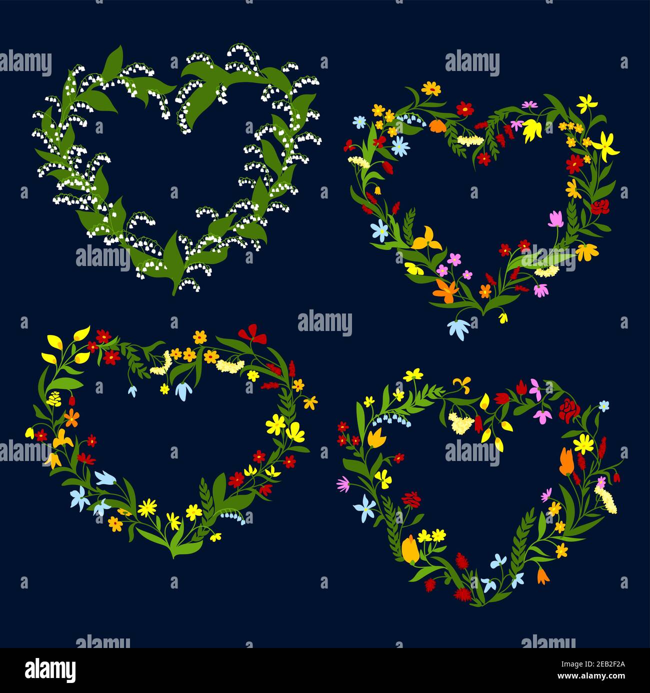 Delicate flowers valley on Stock Vector Images - Alamy