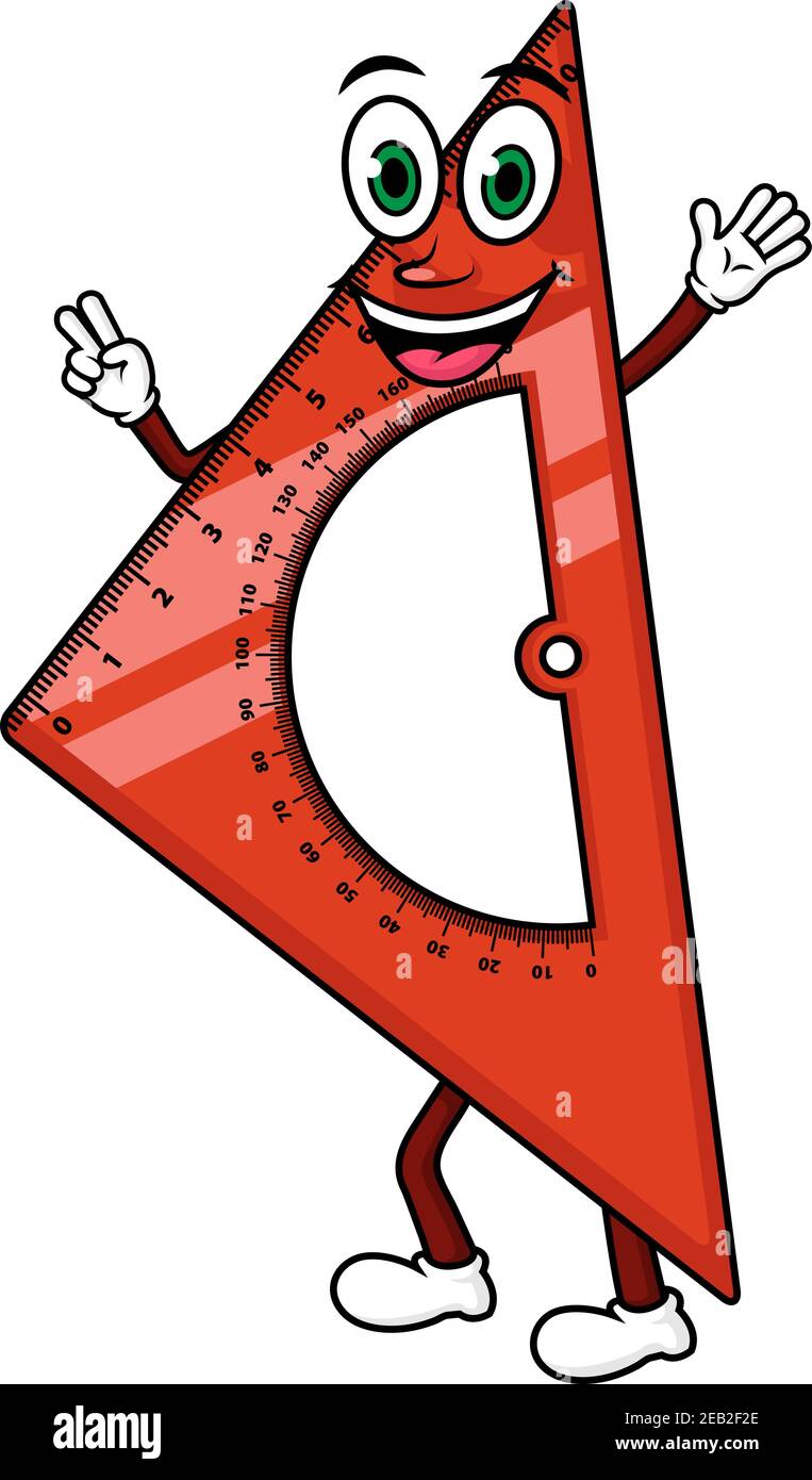 Triangular ruler, ruler, protractor Stock Vector Images - Alamy