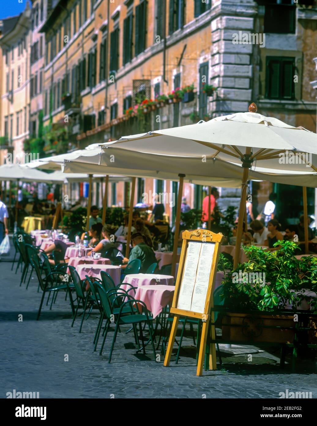 1999 HISTORICAL OUTDOOR SIDEWALK CAFES PIAZZA NAVONA ROME ITALY Stock ...