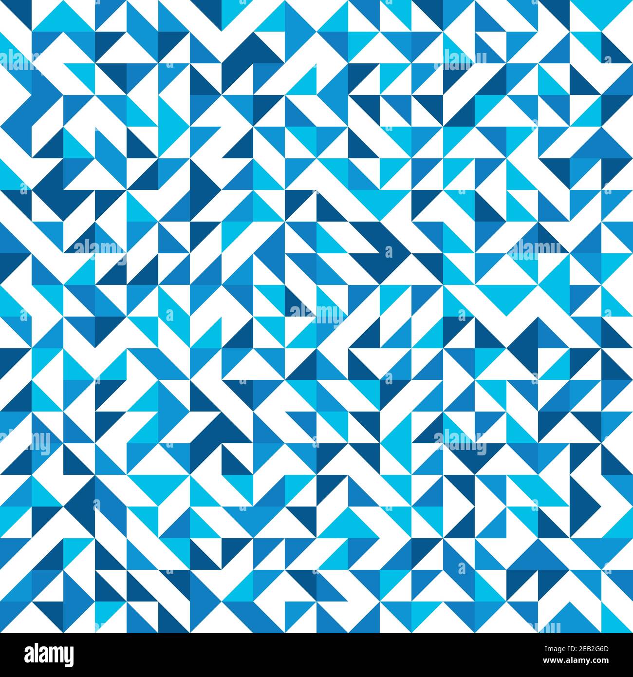 Abstract mosaic of right triangles. Blue right triangles scattered on ...