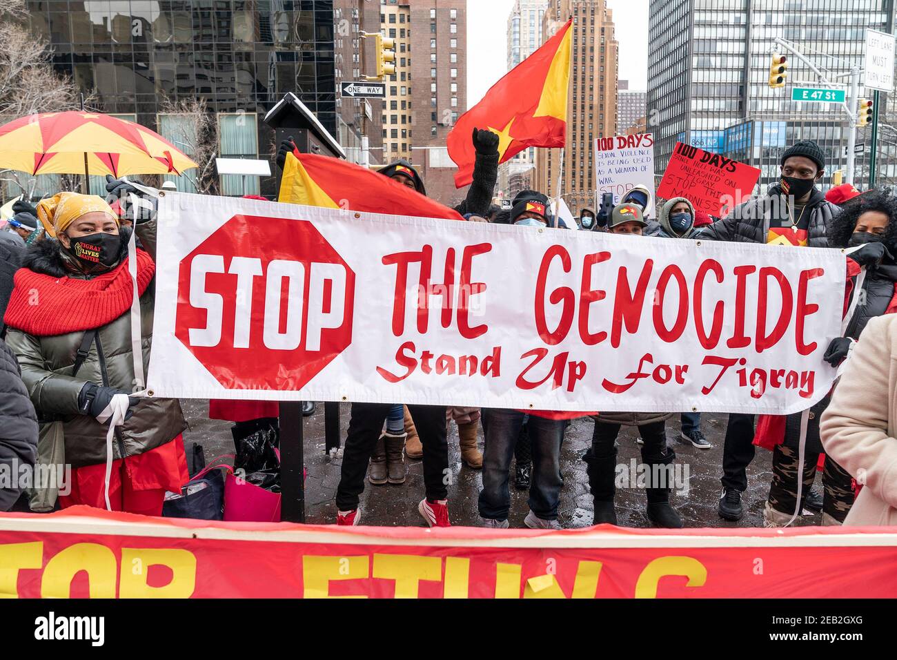 Protesters with Tigray flags and posters staged rally on Dag ...