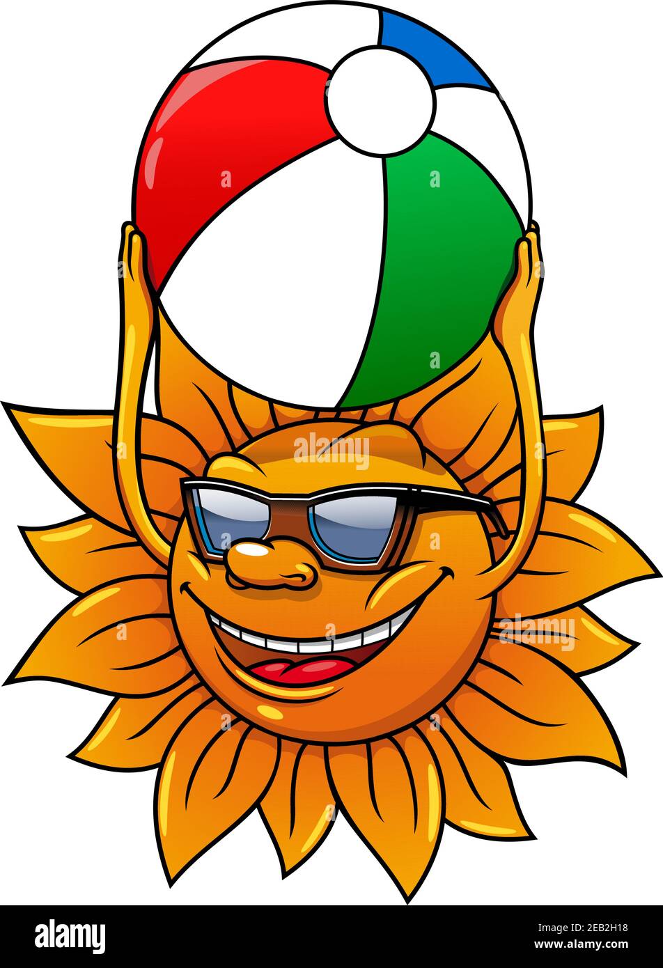 Cartoon Sun Without Sunglasses