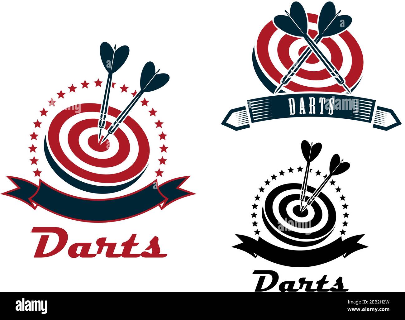 Arrow game darts hit mark Stock Vector Images - Alamy