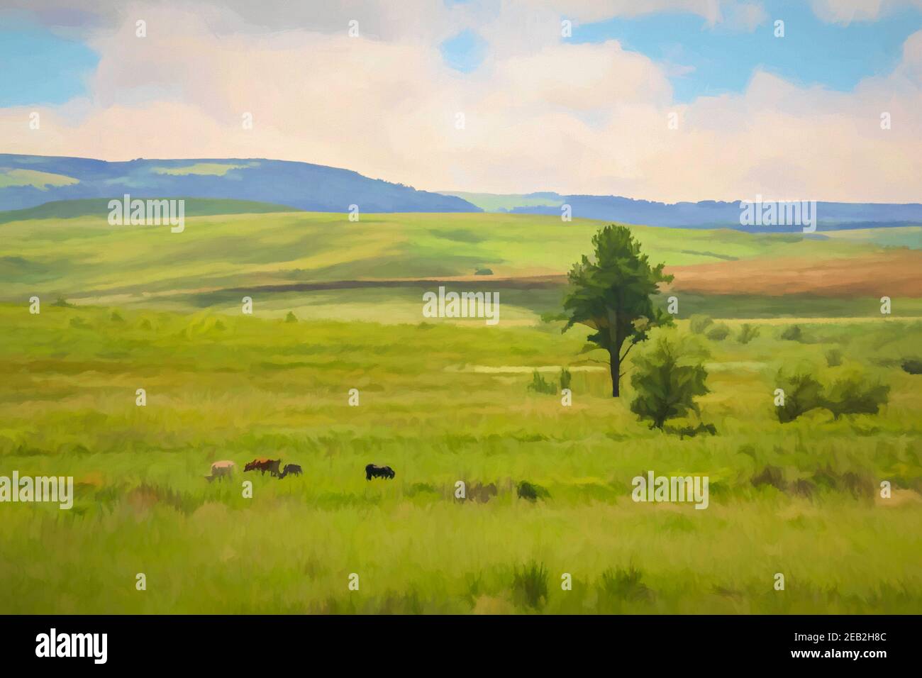 Rural landscape art hi-res stock photography and images - Alamy