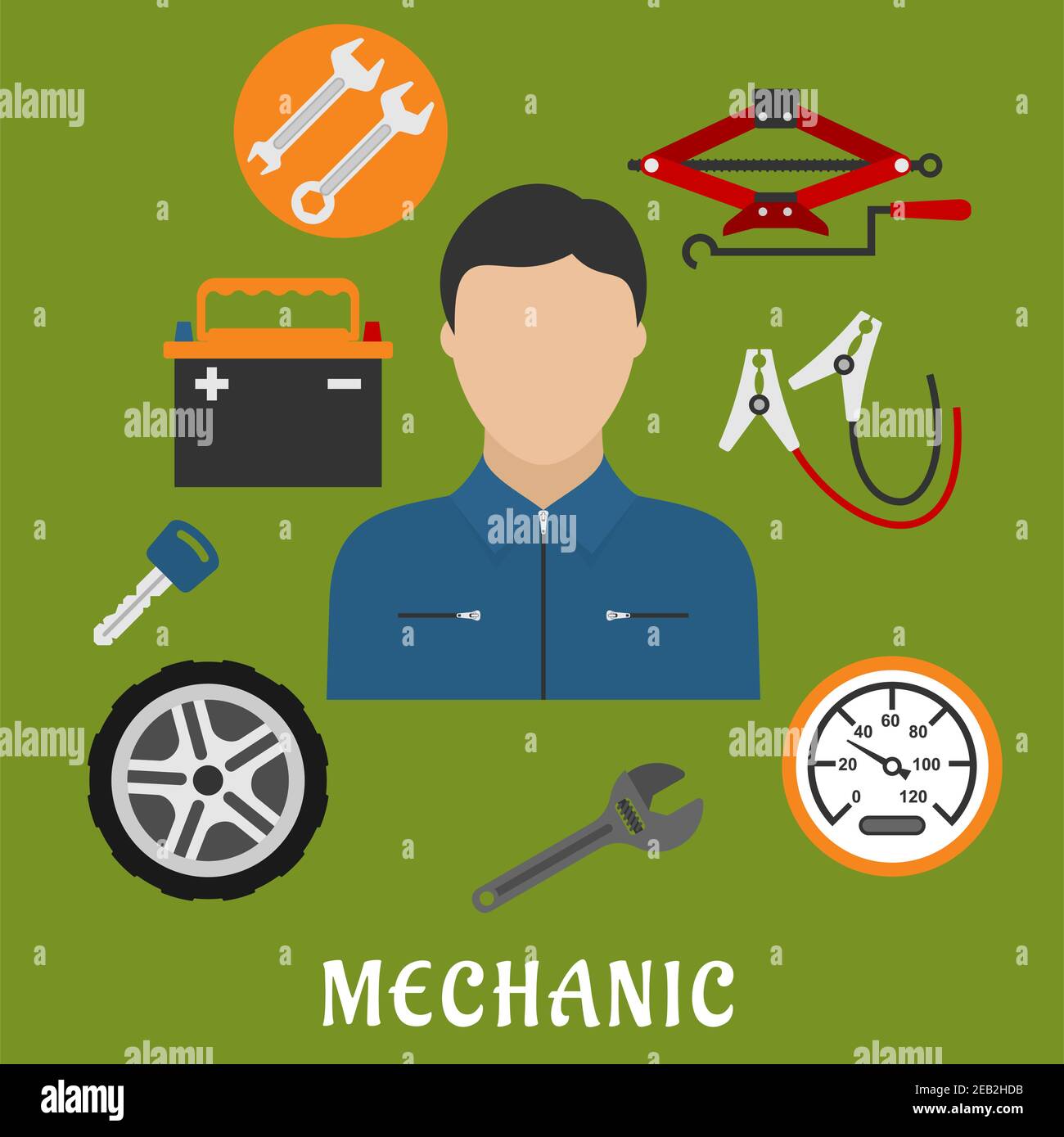 Repairman in overalls Stock Vector Images - Alamy