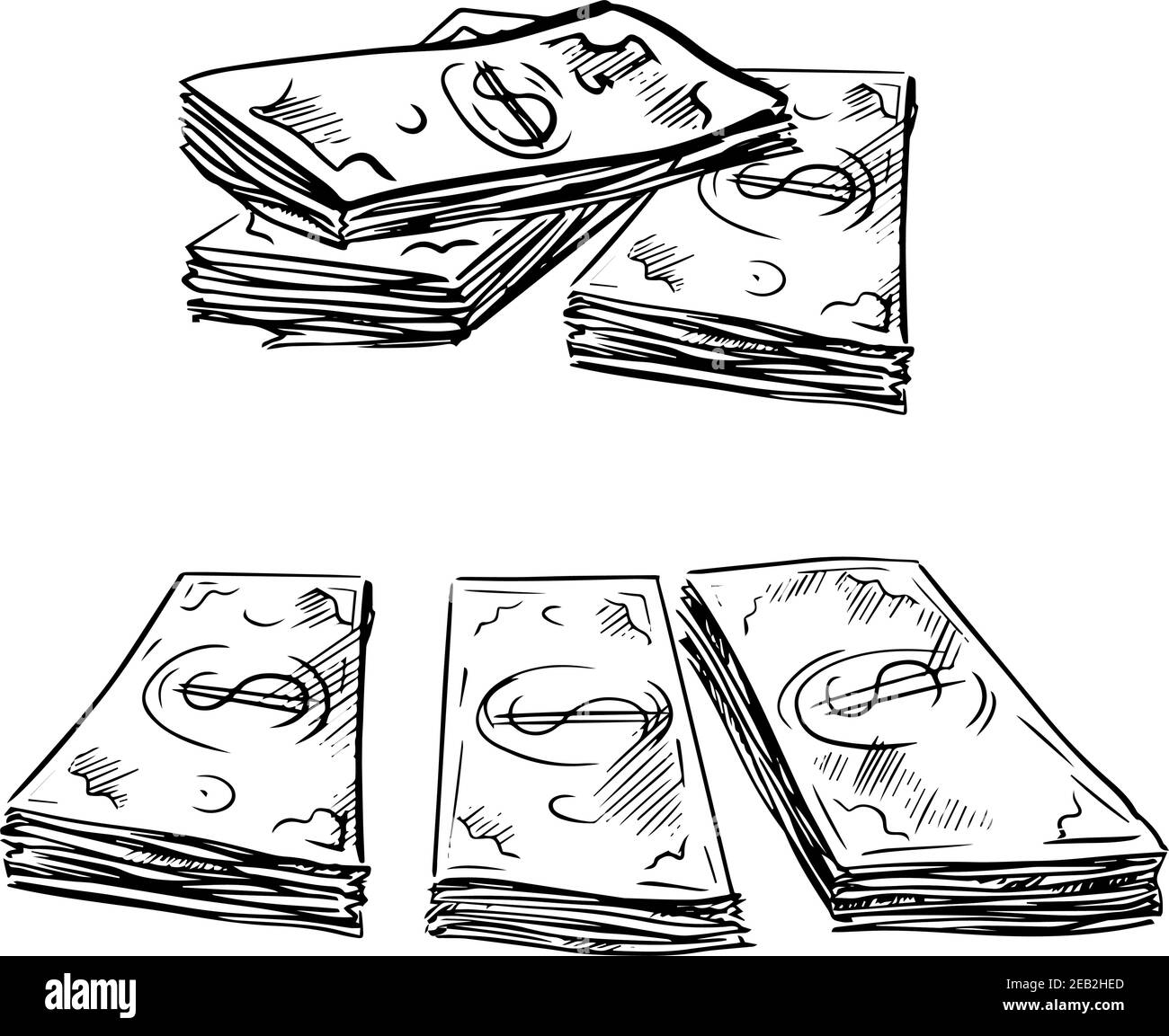 Stacks Of Money Drawings