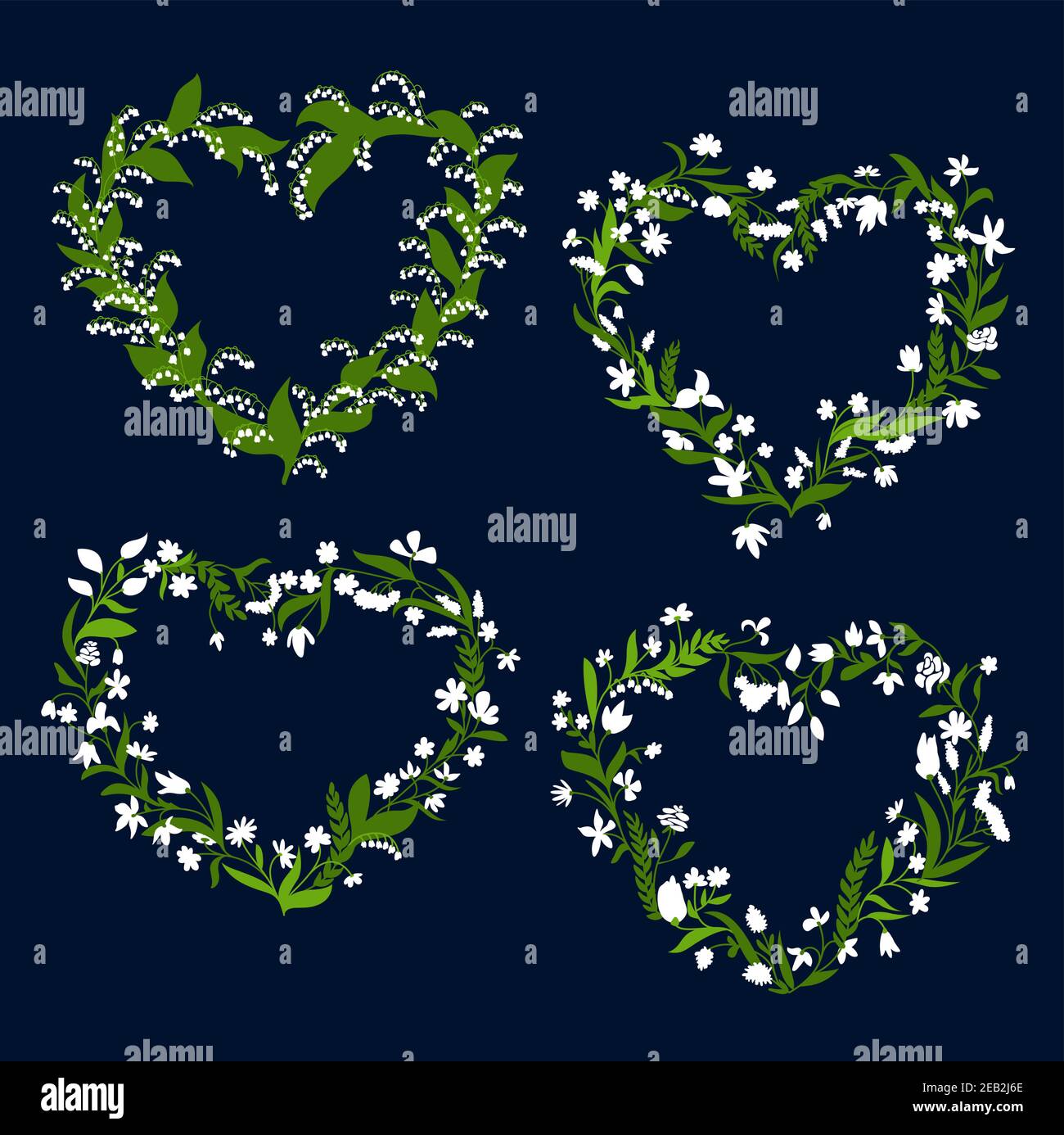 Wildflower borders Stock Vector Images - Alamy