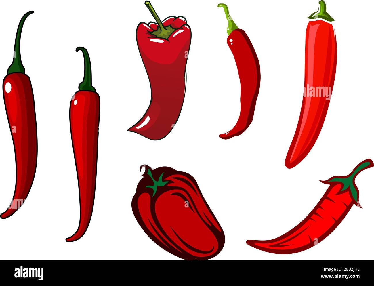 Curved green bell pepper Stock Vector Images - Alamy
