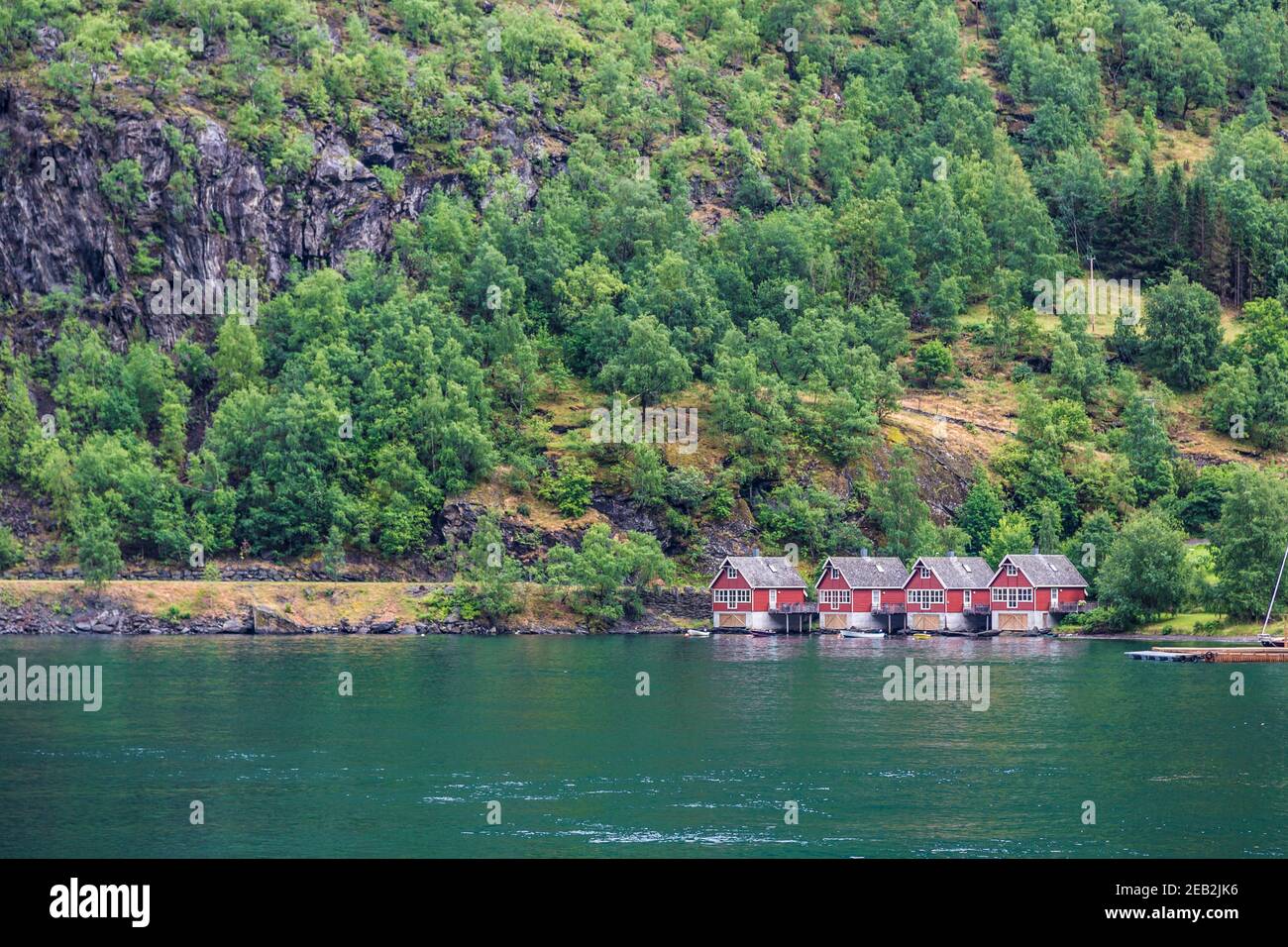 Scenic summer panorama of the Old Town pier architecture of Bryggen in ...