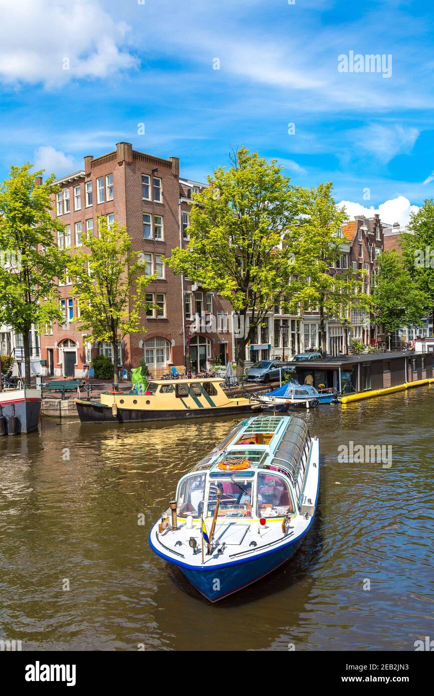 Canals of Amsterdam. Amsterdam is the capital and most populous city of the Netherlands Stock ...