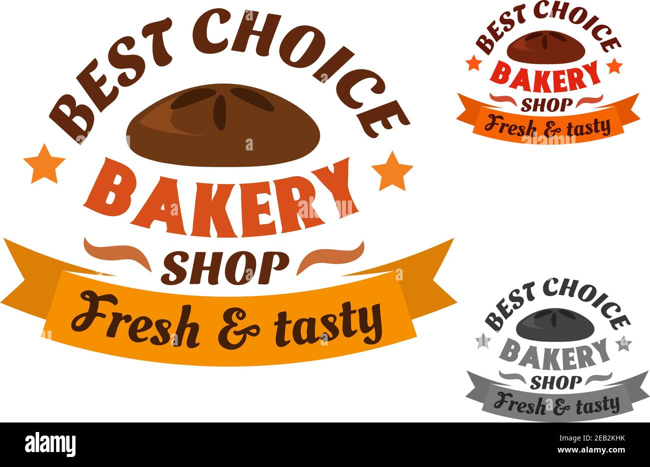 Best choice bakery shop emblem or label with a banner below with the ...