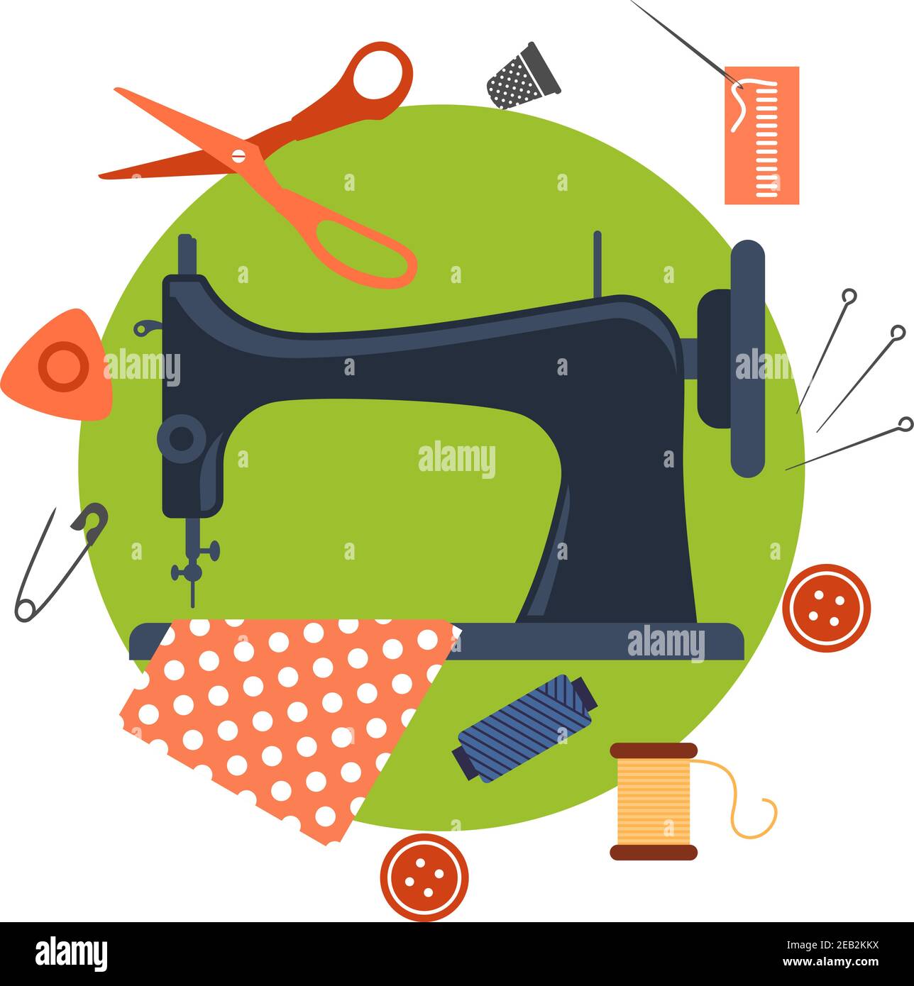 Eyelet button machine Stock Vector Images - Alamy