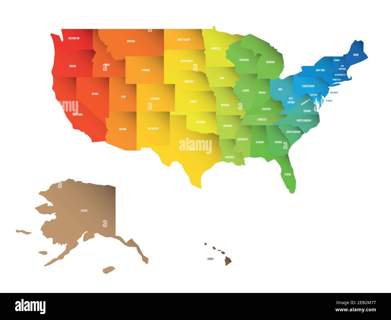 Rainbow United States Map