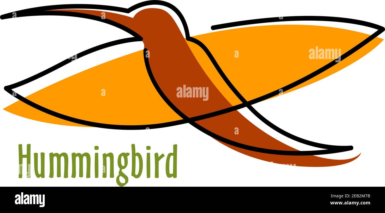 Hummingbird with open beak Stock Vector Images - Alamy