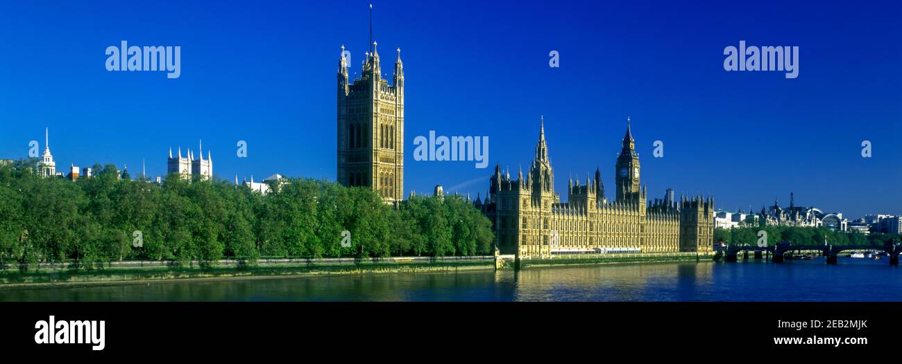 2000 HISTORICAL HOUSES OF PARLIAMENT RIVER THAMES LONDON ENGLAND UK ...