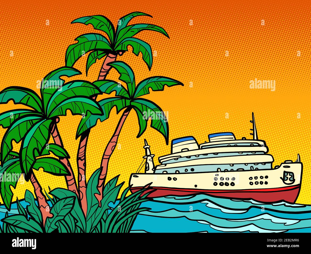 Voyage to island Stock Vector Images - Alamy