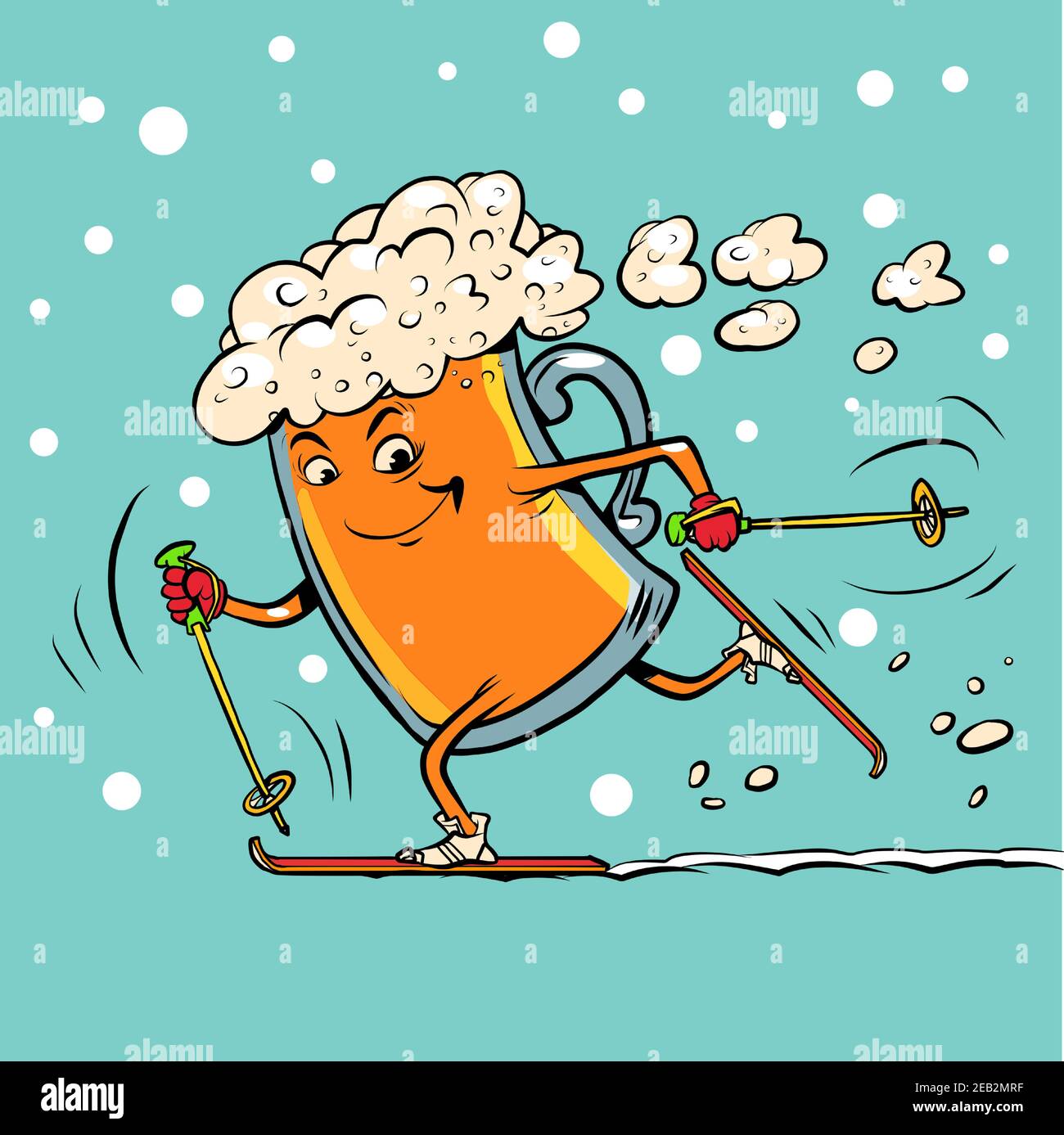 Beer mug on table Stock Vector Images - Alamy