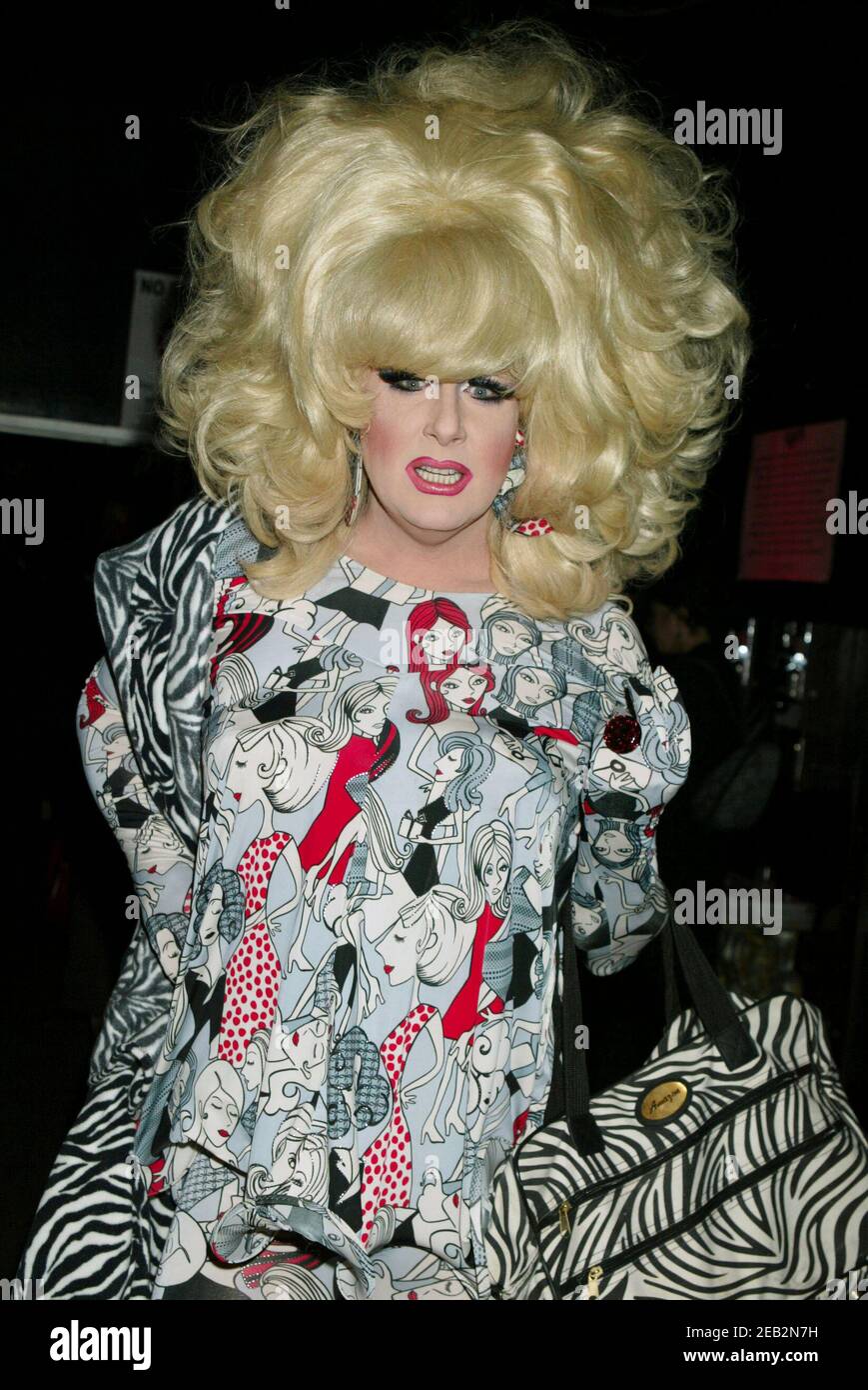 Lady Bunny arriving at the after-party for the opening night of "Taboo ...