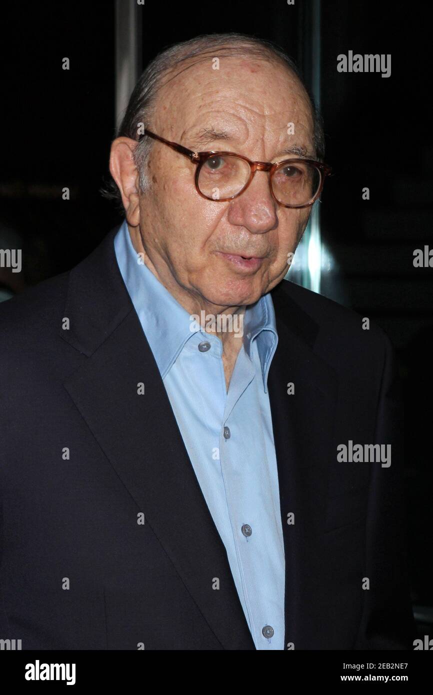Neil Simon arriving at the Marvin Hamlisch Memorial at Juilliard School ...