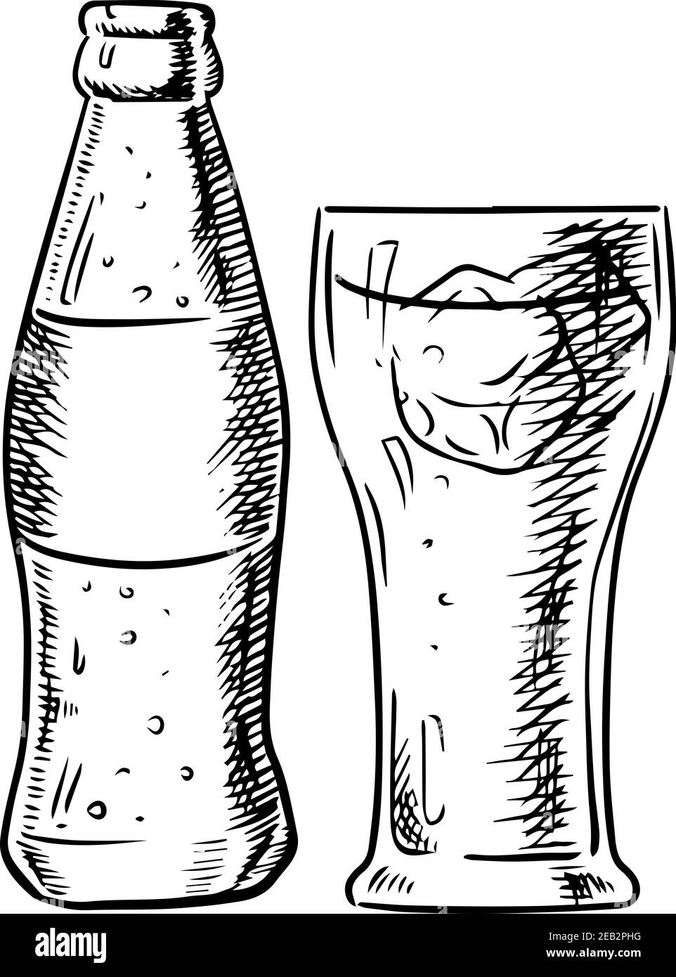 Coke Glass Bottle Drawing