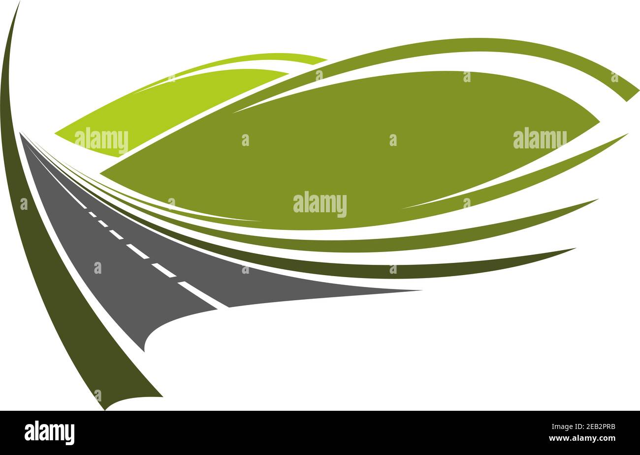 Highway pass through mountain Stock Vector Images - Alamy