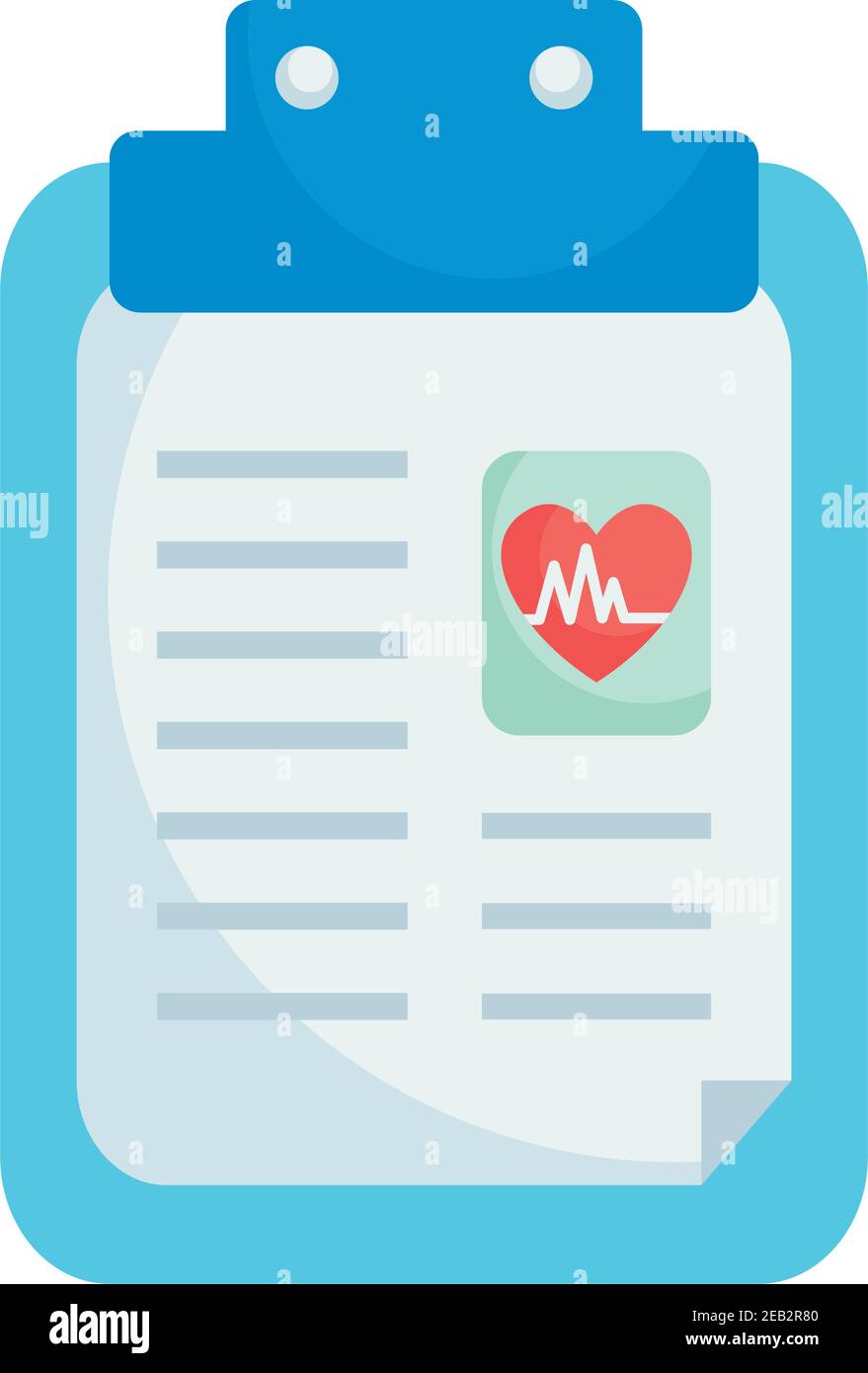 medical report icon over white background, colorful design, vector ...