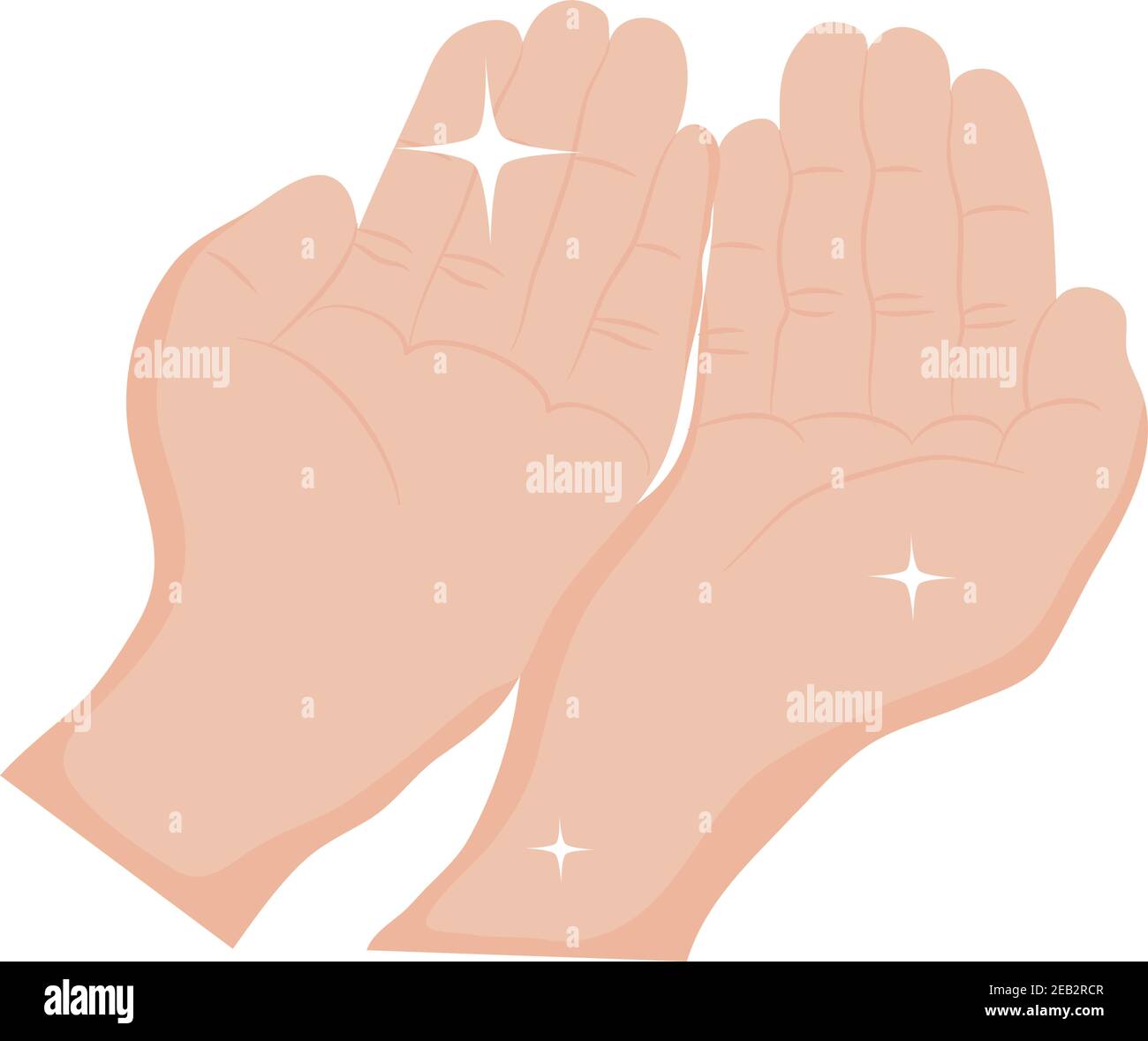 cleaning hands shining over white background, colorful design, vector ...