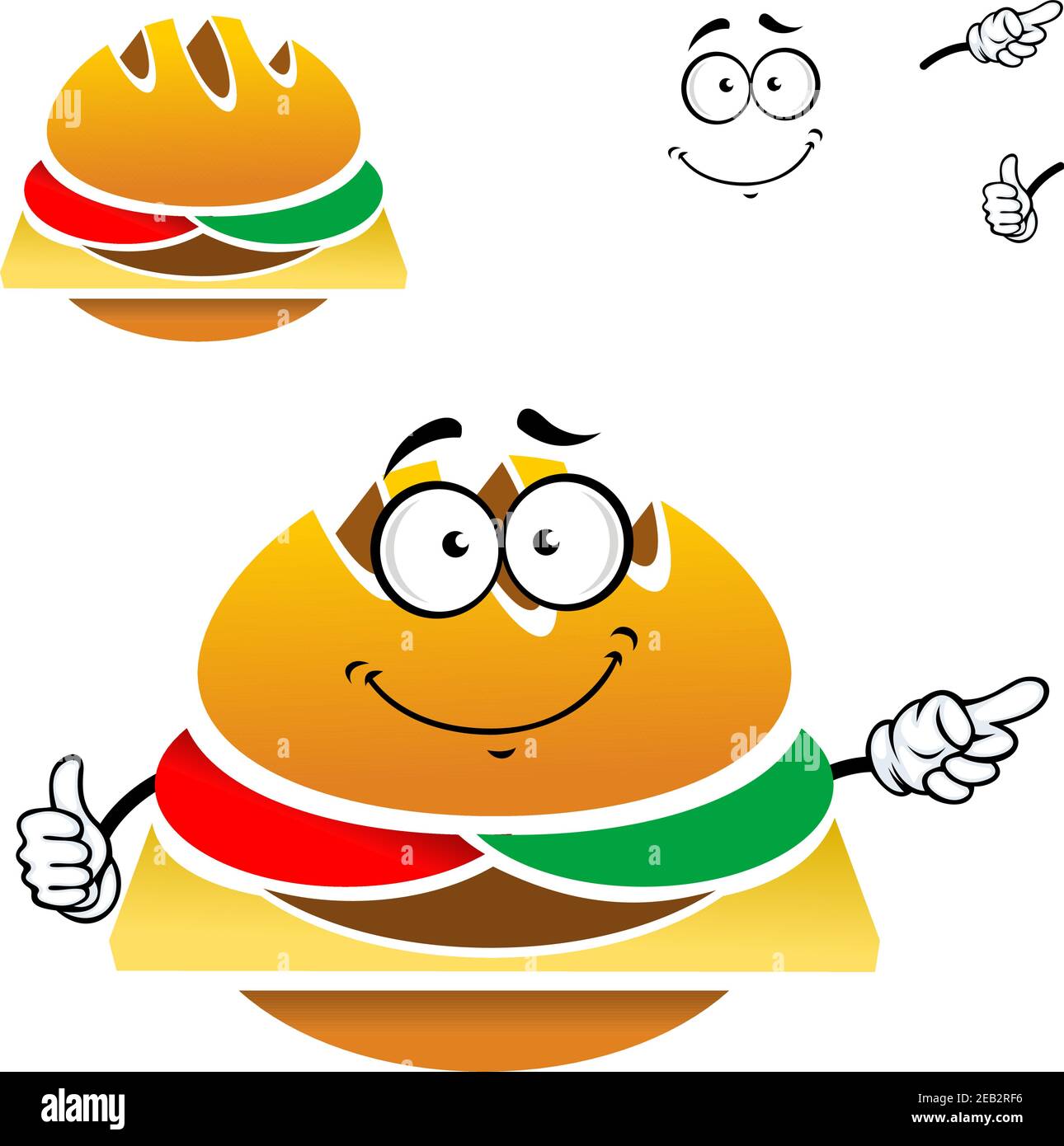 Homemade tasty cheeseburger cartoon character with fresh tomato ...