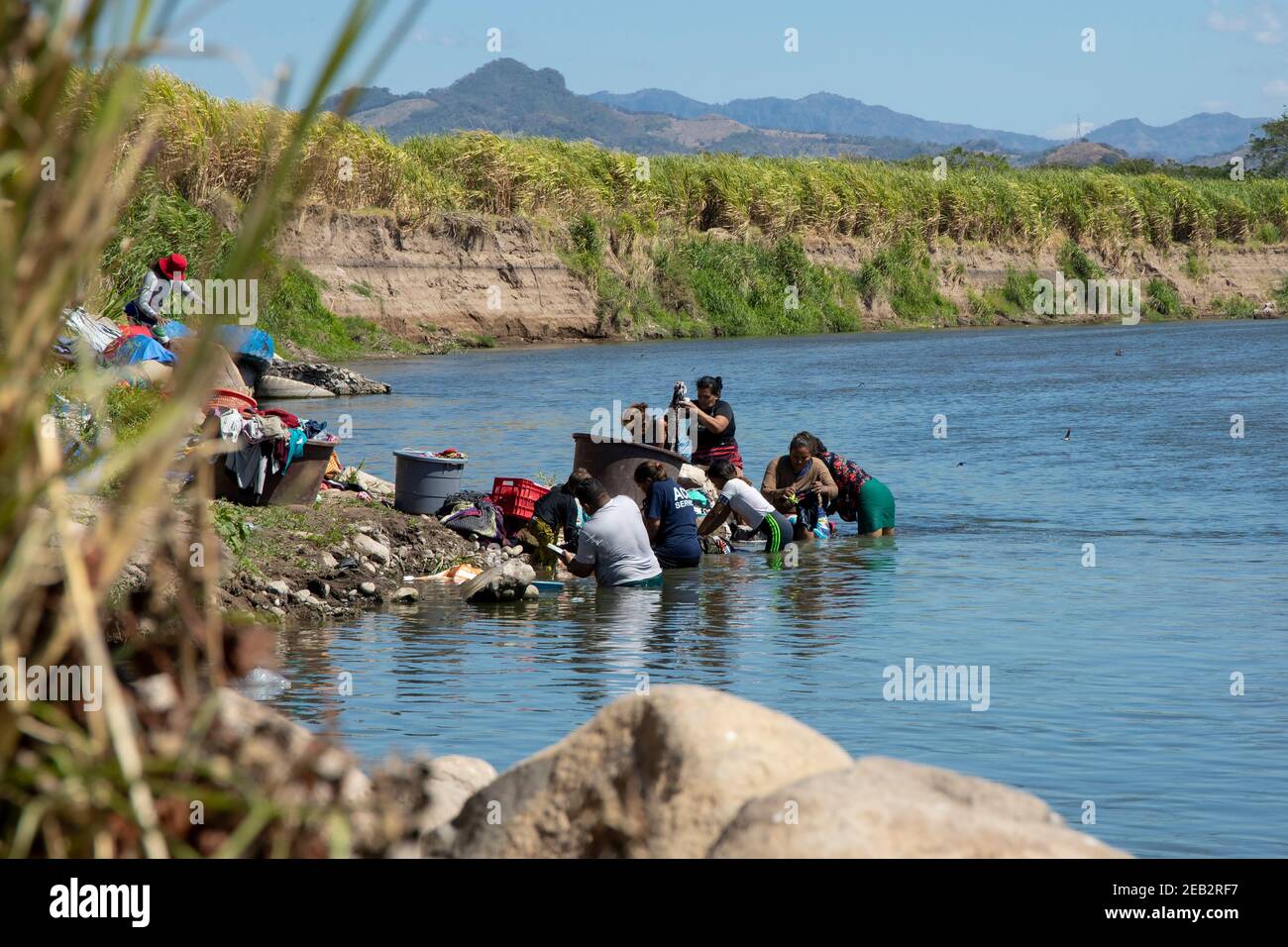 Woman wet clothes in river hi-res stock photography and images - Alamy