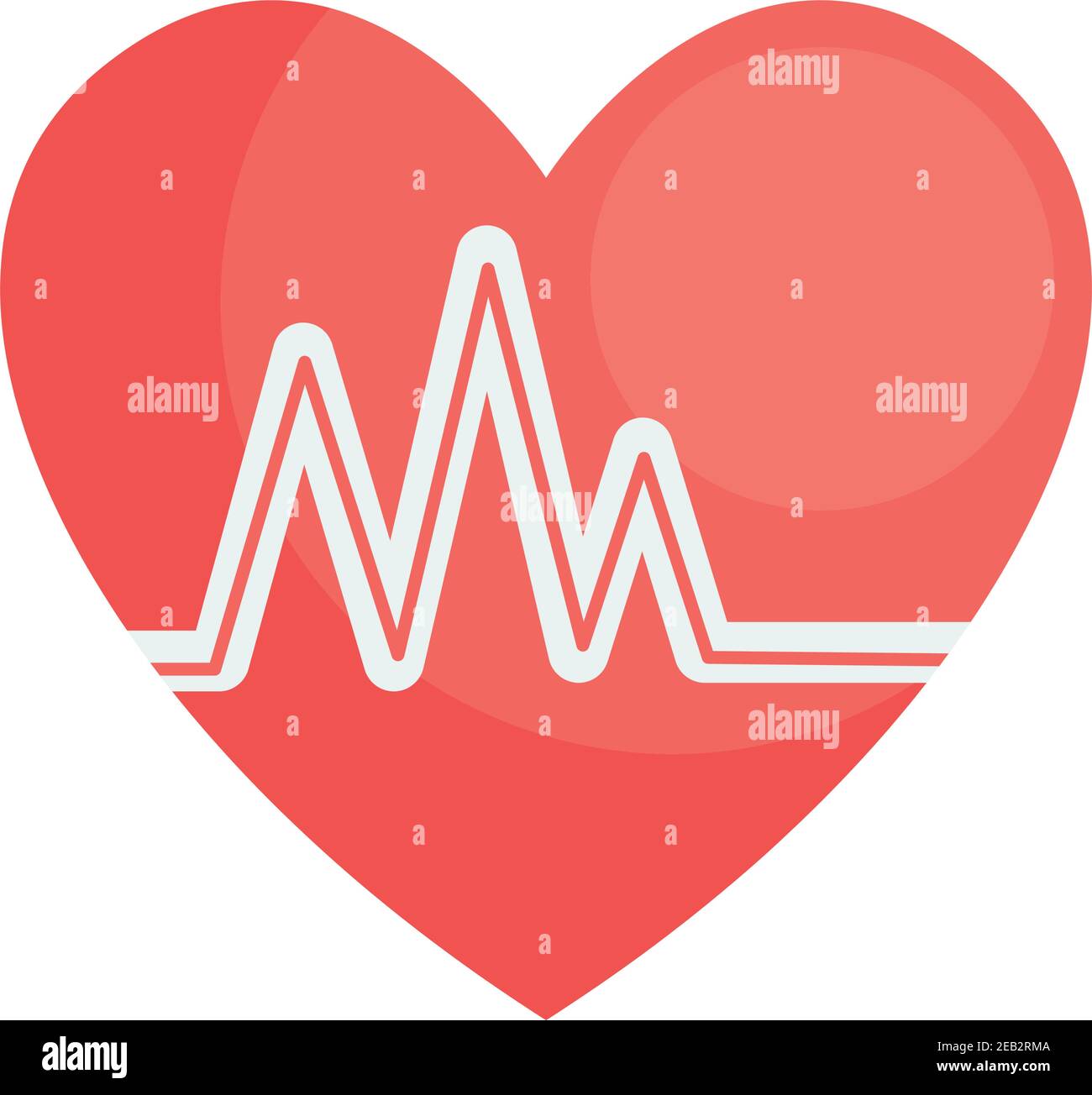 cardio heart icon over white background, colorful design, vector ...