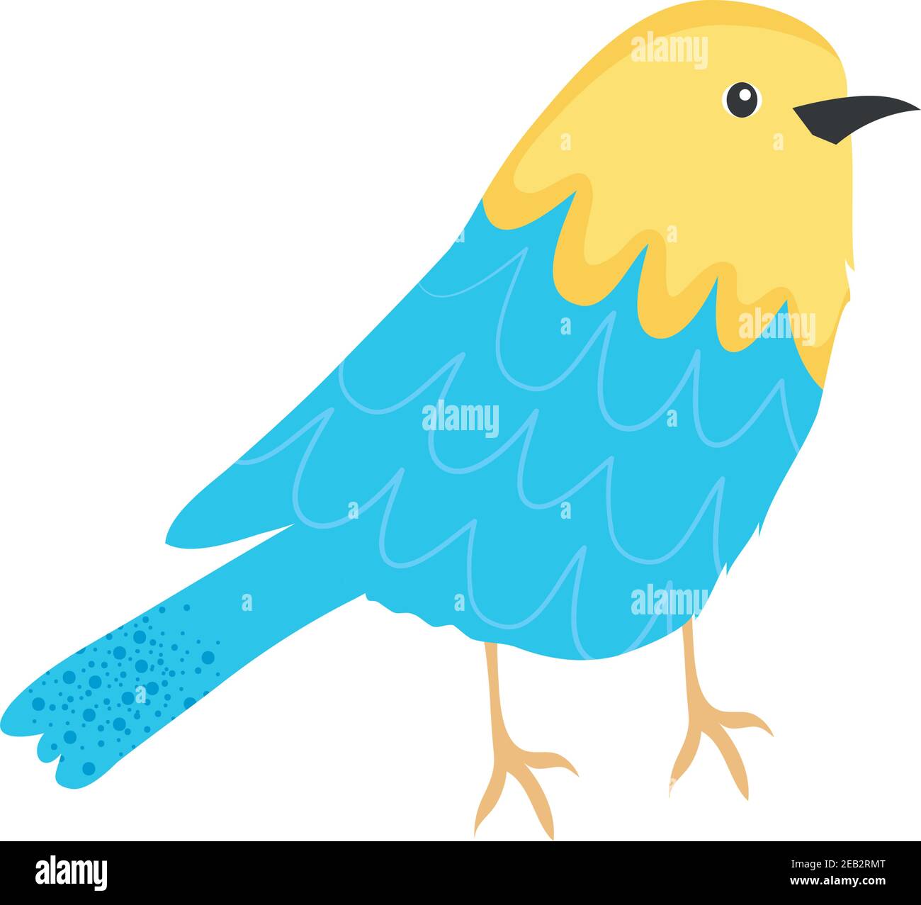 cute bird icon over white background, colorful design, vector ...