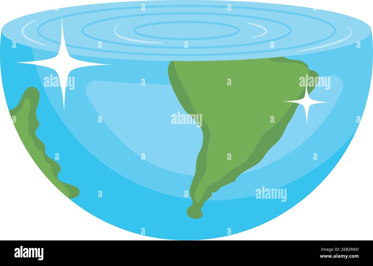 half earth planet icon over white background, colorful design, vector ...