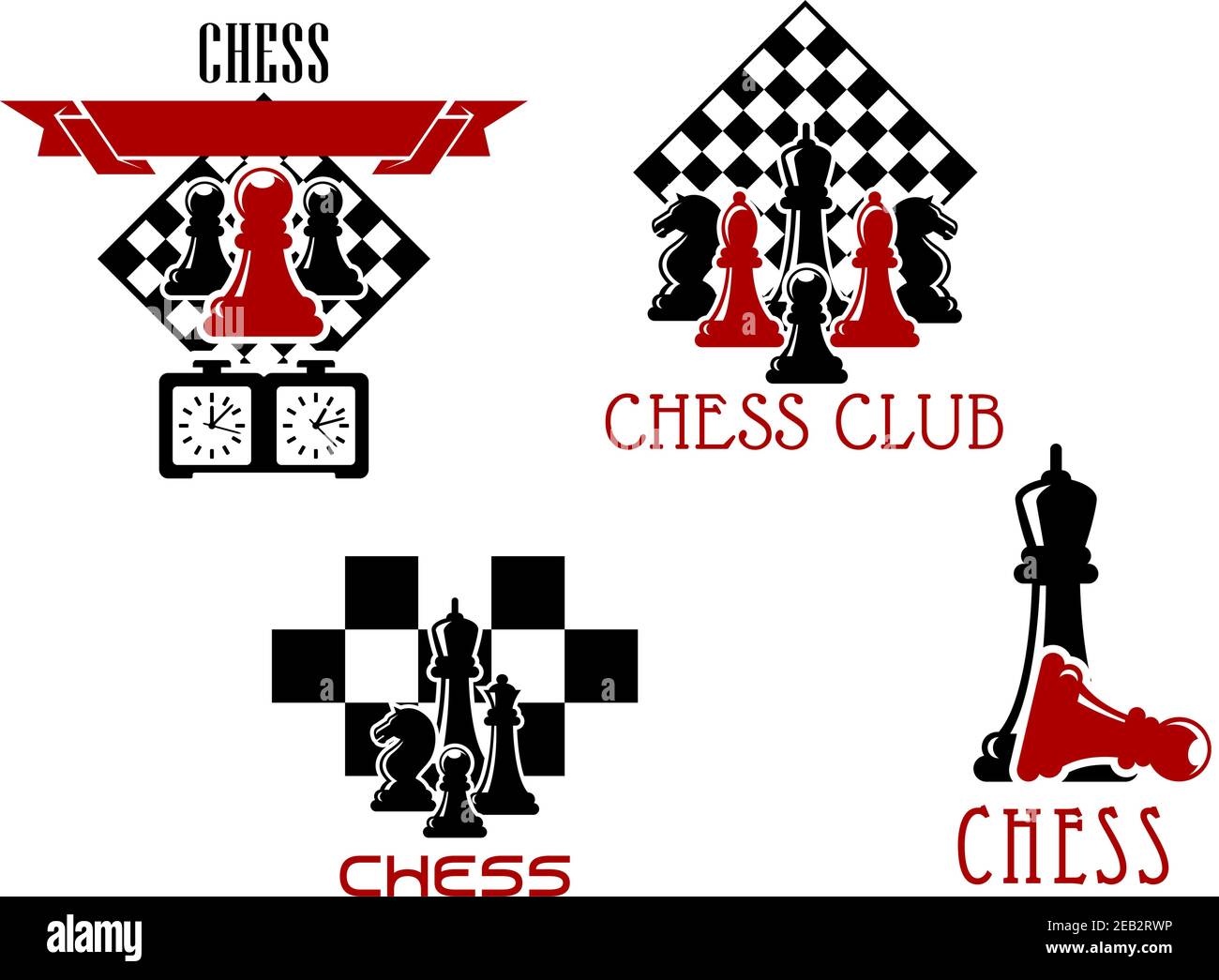 Silhouette chess knight logo Cut Out Stock Images & Pictures - Alamy