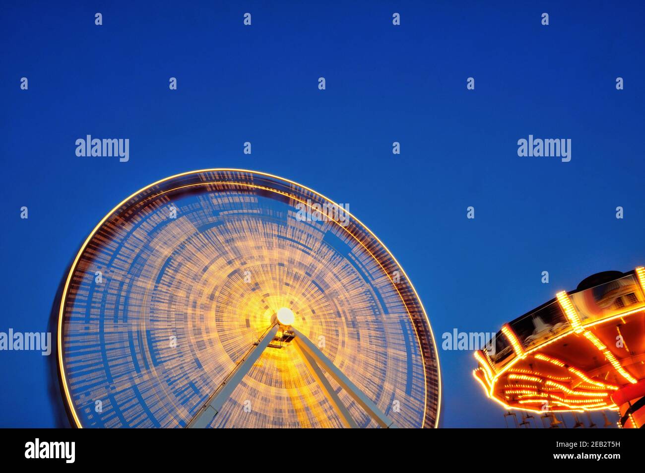 Chicago, Illinois, USA. The Ferris wheel at Navy Pier in Chicago is a ...